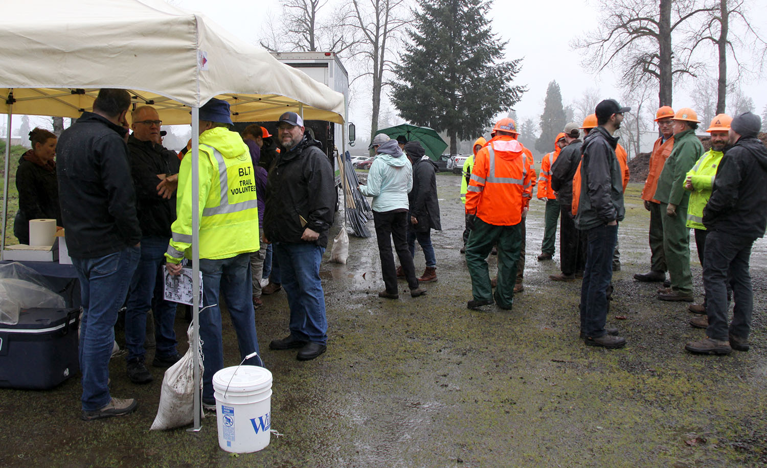 Volunteers brave weather to plant trees at Marks Slough - Lebanon Local
